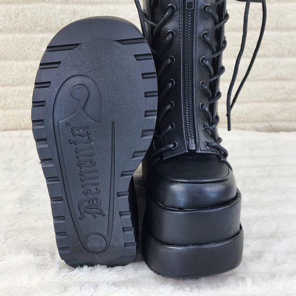 Demonia | Shoes | Void Black Matte Platform Wedge Goth Punk Corset ...